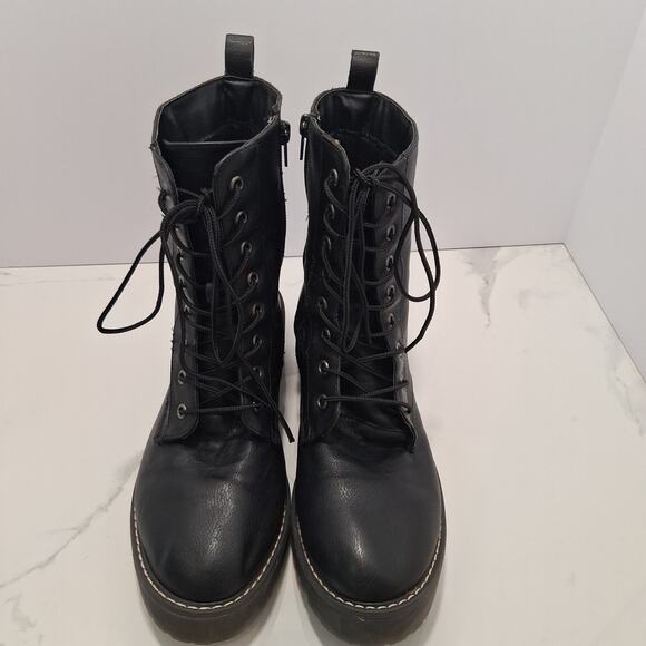 UNIONBAY | Shoes | Unionbay Women Combat Boots Chunky Heels Y2k Lace Up ...